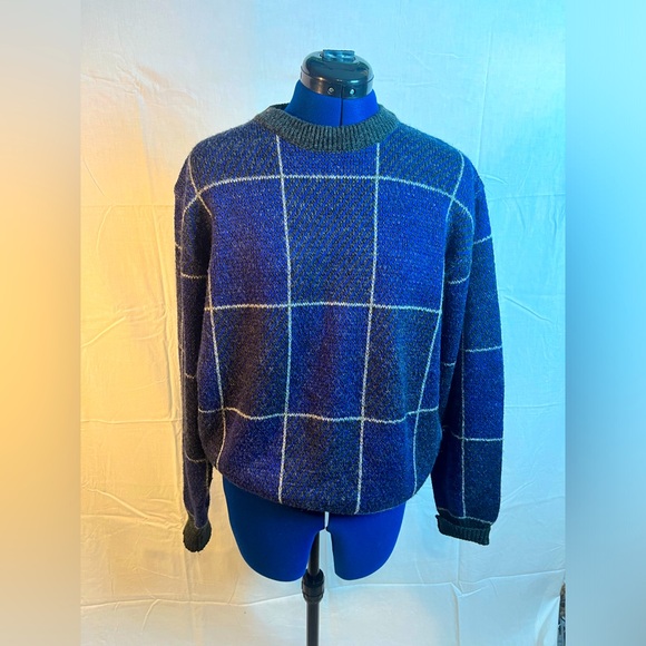 Jockey | Sweaters | Vintage Jockey Blue Checkered Sweater | Poshmark
